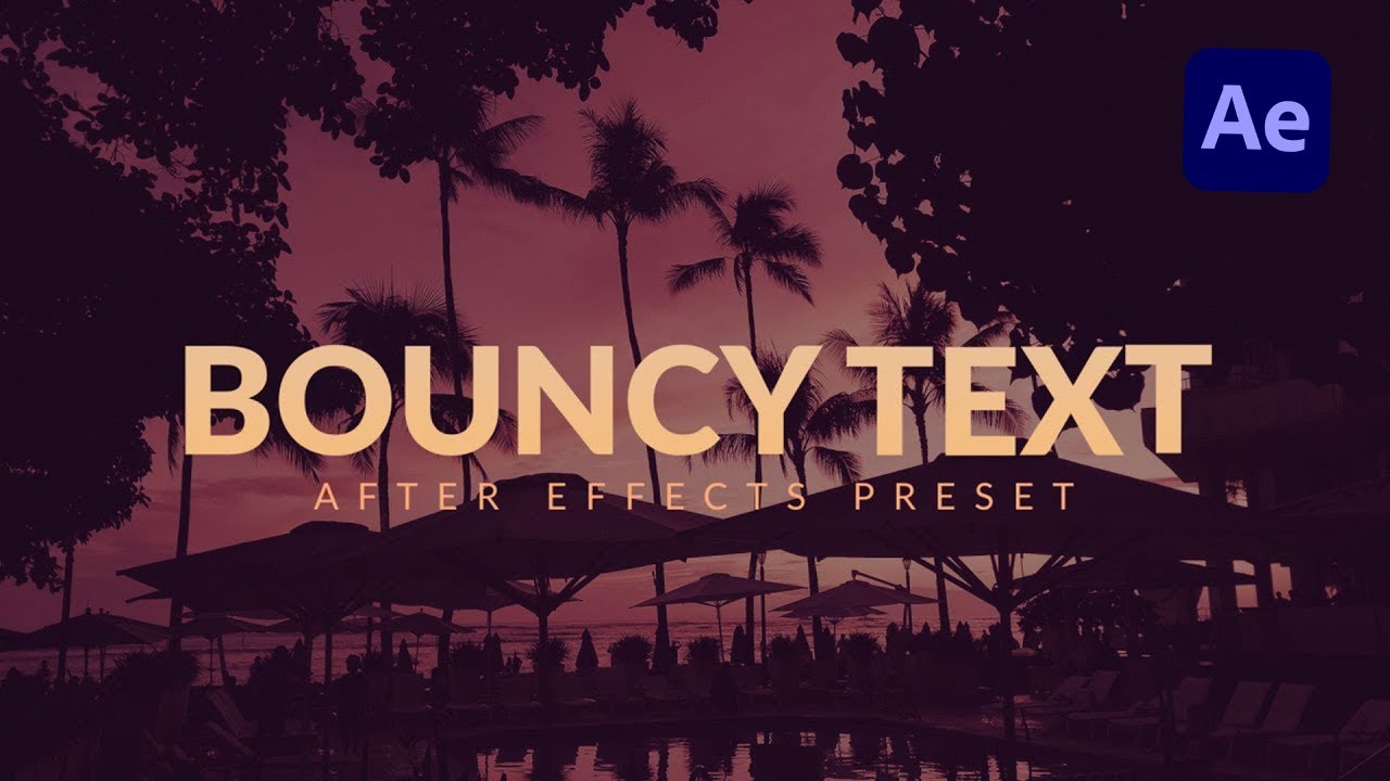 Bouncy Text Characters Animation in After Effects & Premiere Pro – Filmbro