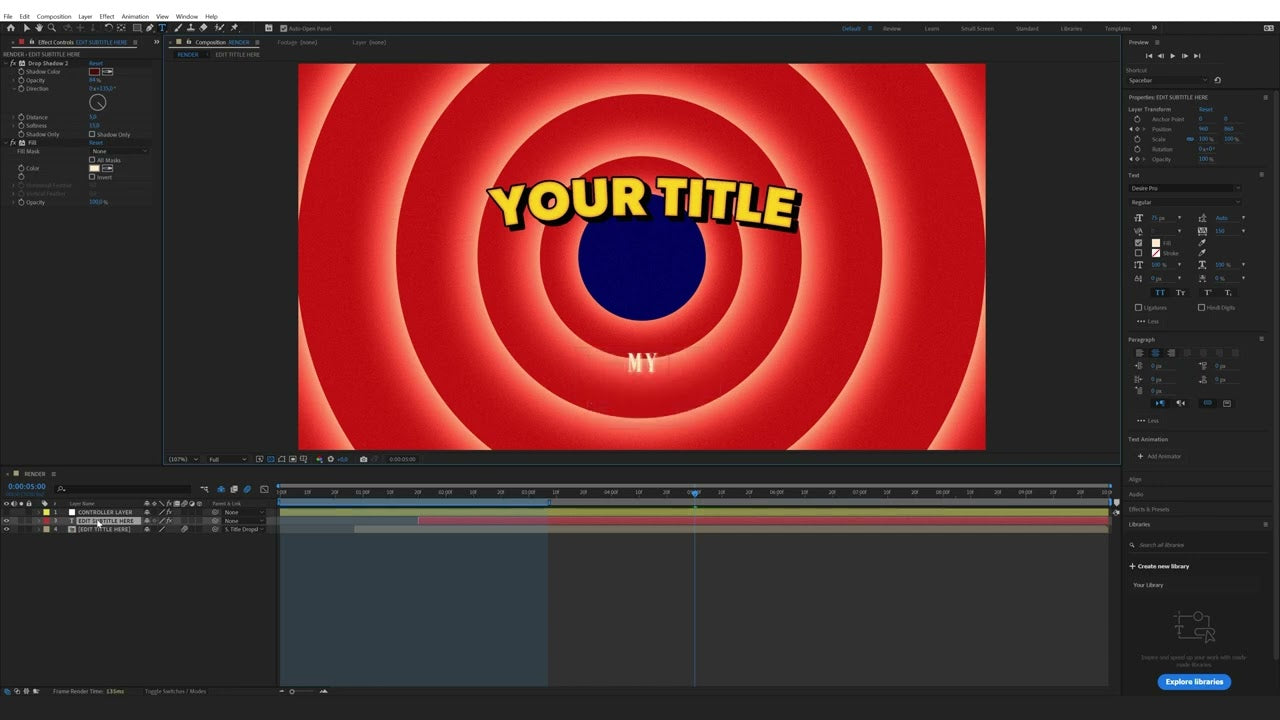 intro animation after effects