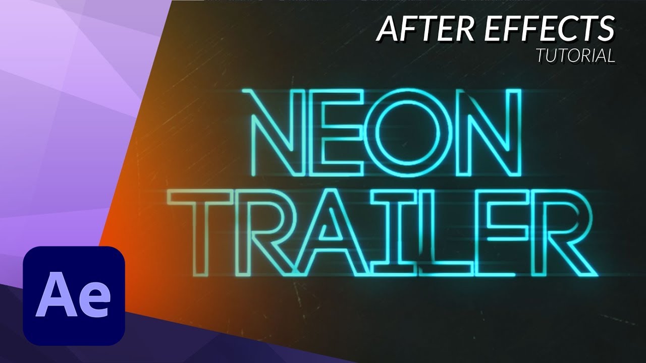 How To Create a Neon Trailer Title in After Effects like Sleepless The ...