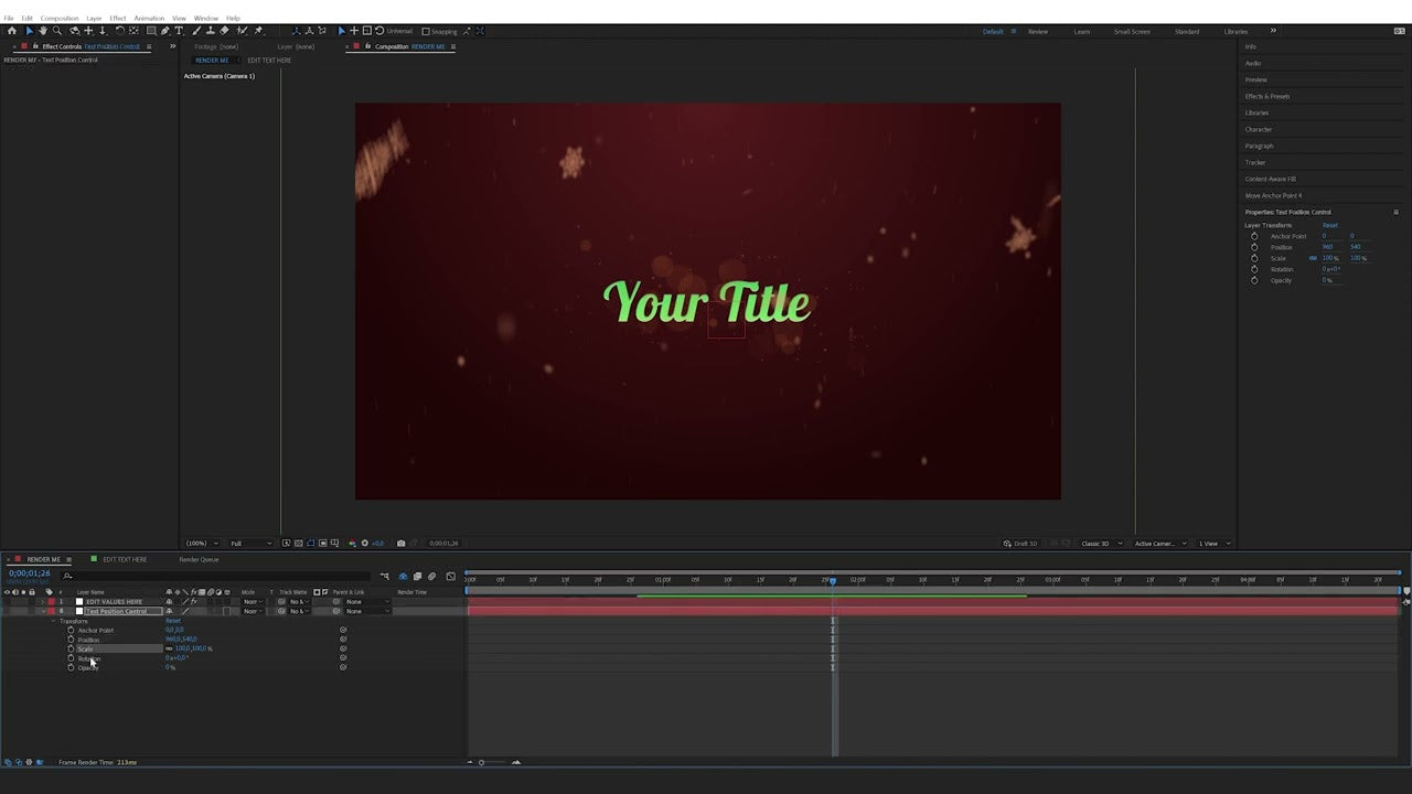 How to edit the Christmas Trailer Title in After Effects – Filmbro
