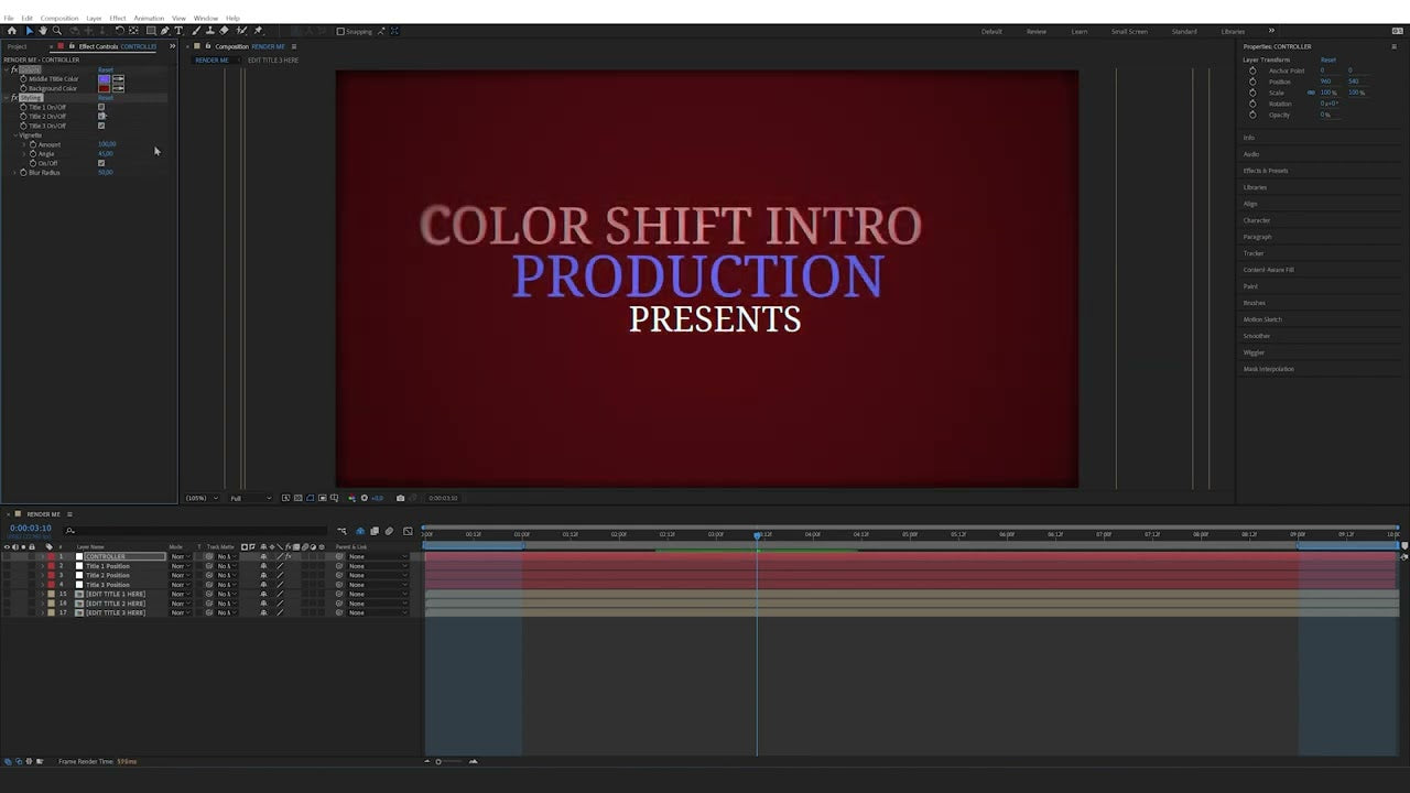 How to edit the Color Shift Trailer Intro in After Effects – Filmbro