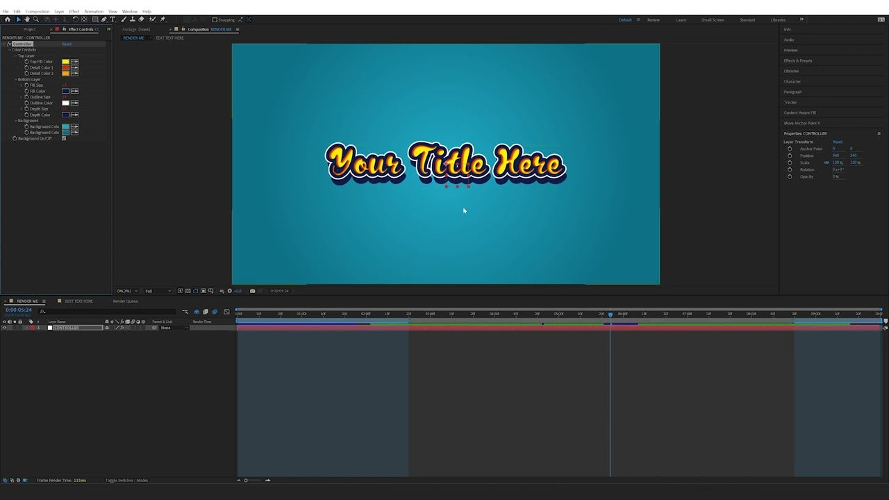 How to edit the Colorful Cartoon Title in After Effects – Filmbro
