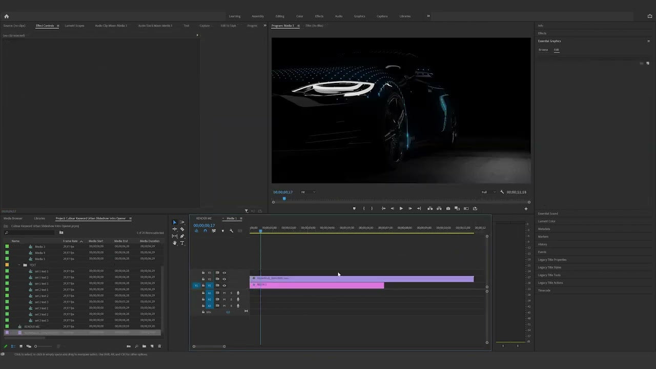 How to edit the Culinar Keyword Urban Slideshow Intro Opener v02 in Pr ...