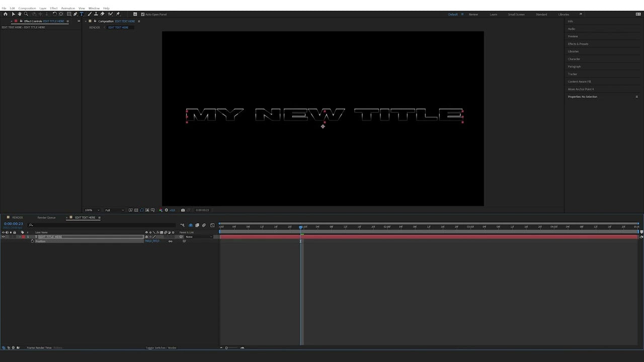 How to edit the Epic Car Intro Trailer Title in After Effects – Filmbro