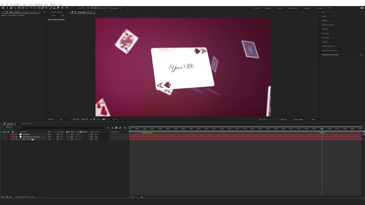 How to edit the Magic Card Trick Title Intro – Filmbro