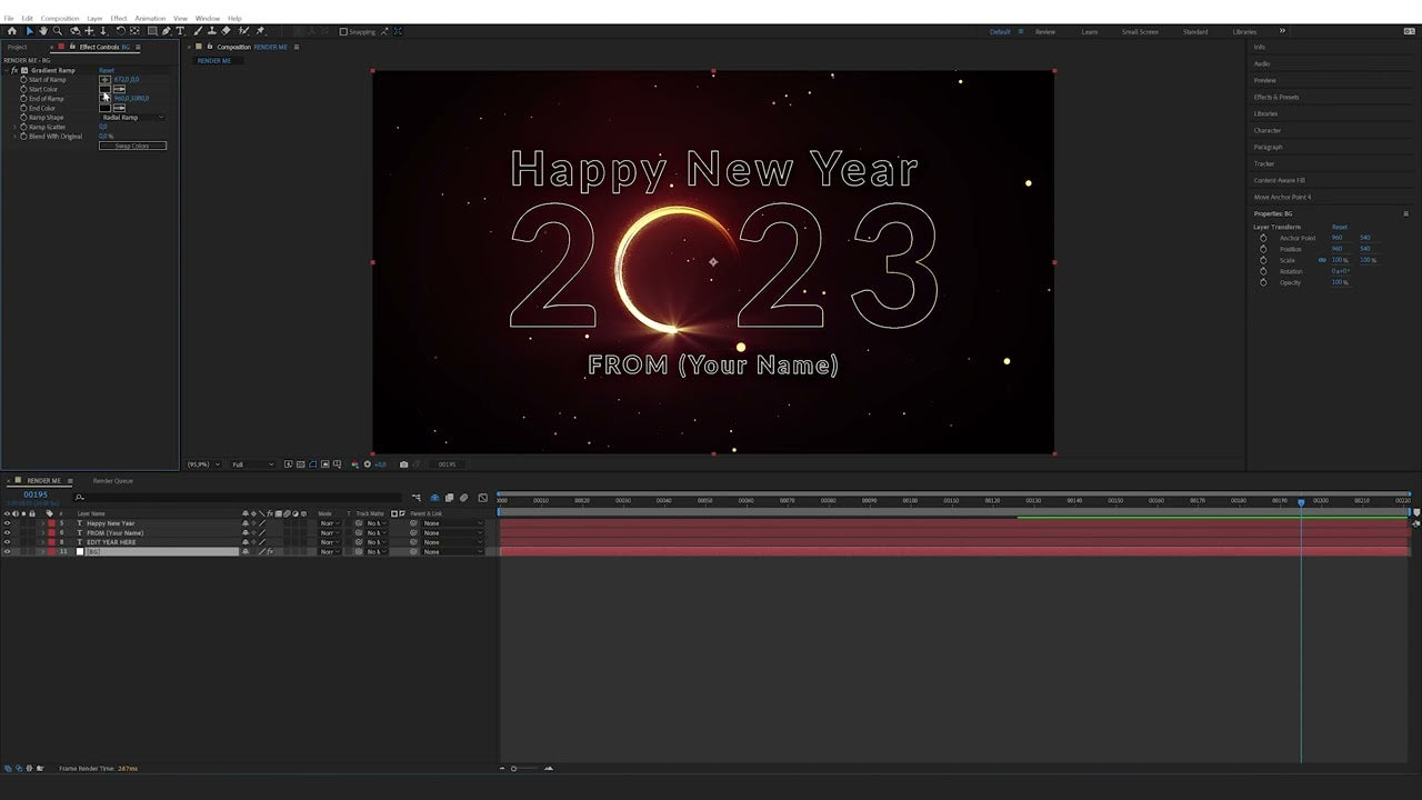 How to edit the New Year Particle Intro – Filmbro
