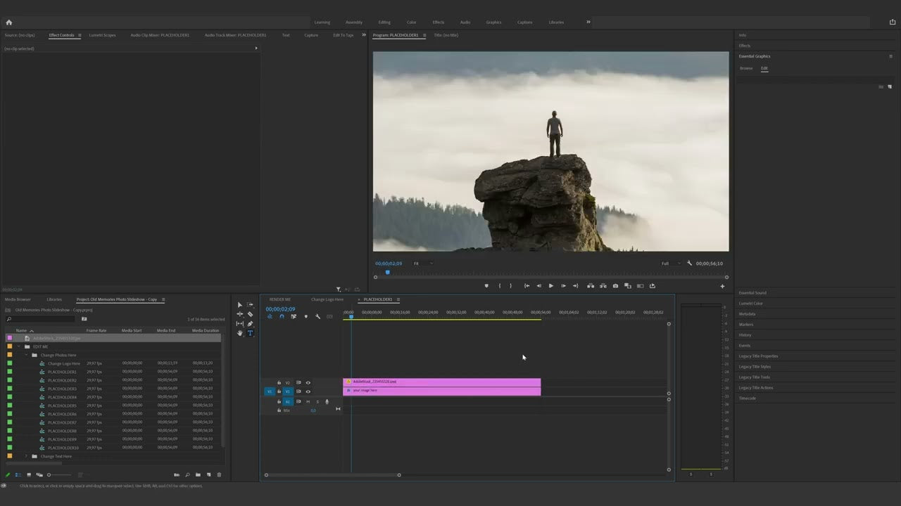 How to edit the Old Memories Photo Slideshow in Premiere Pro – Filmbro