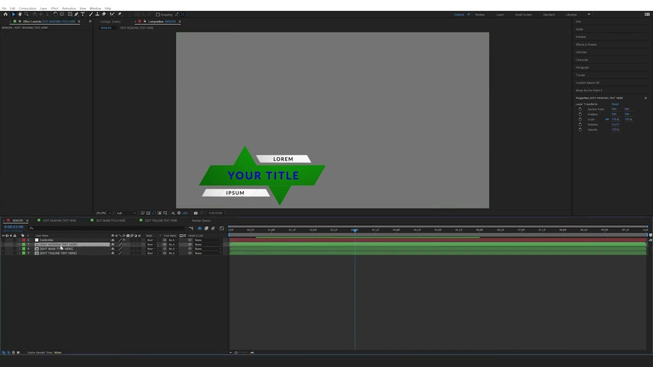 How to edit the Origami Paper Unfold Lower Third – Filmbro