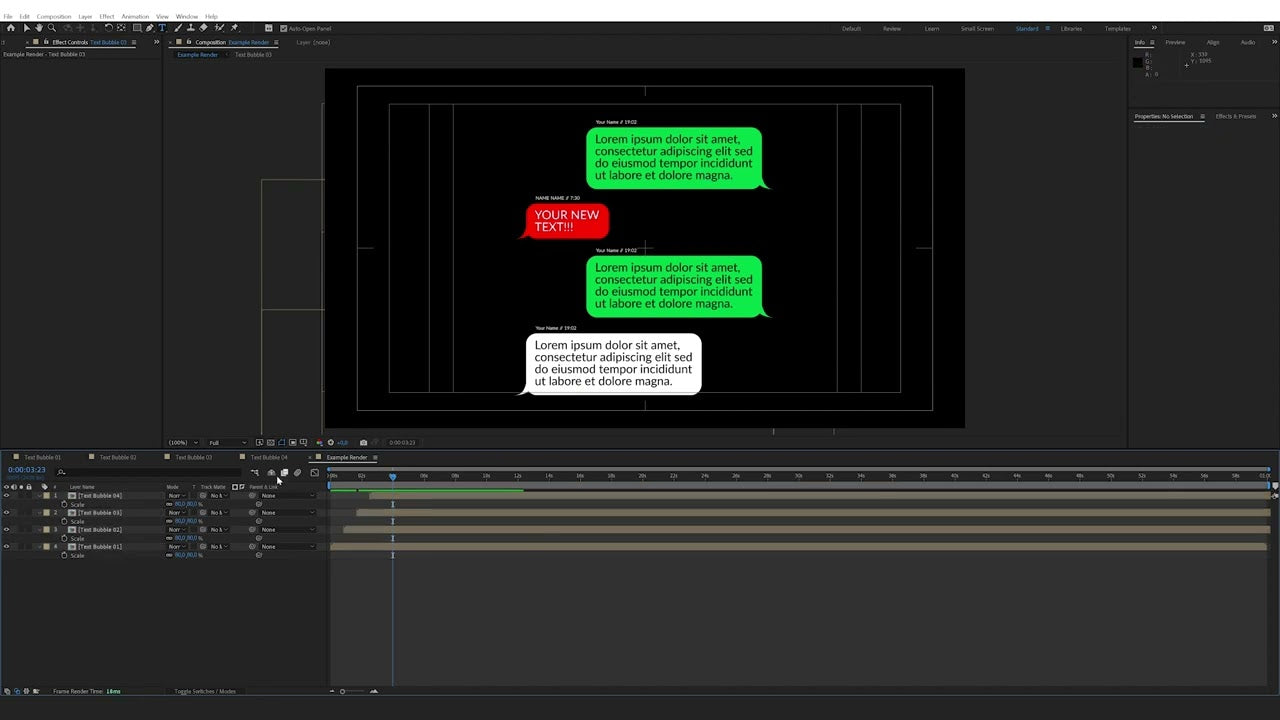 How to edit the Text Message Bubble Intro – Filmbro