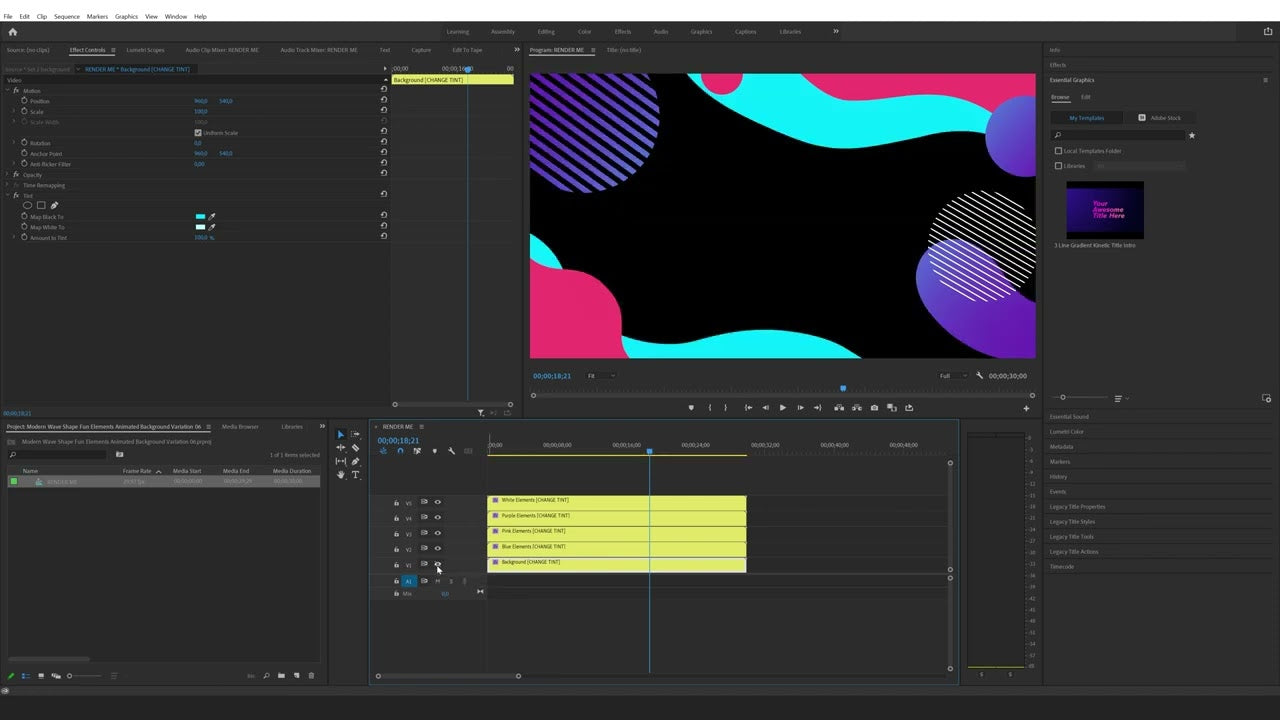 How to use and edit Background Templates in Premiere Pro – Filmbro