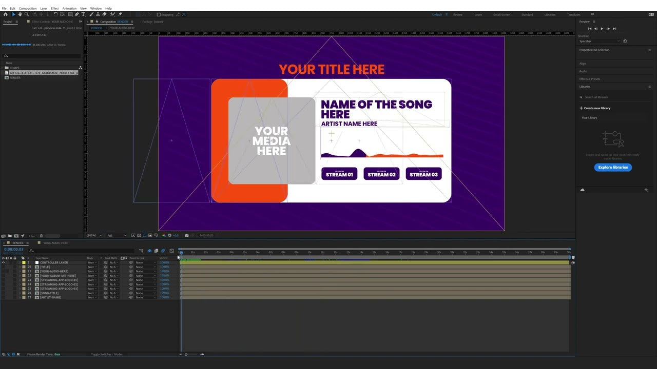 How to use and edit Music Visualizer Templates in After Effects – Filmbro