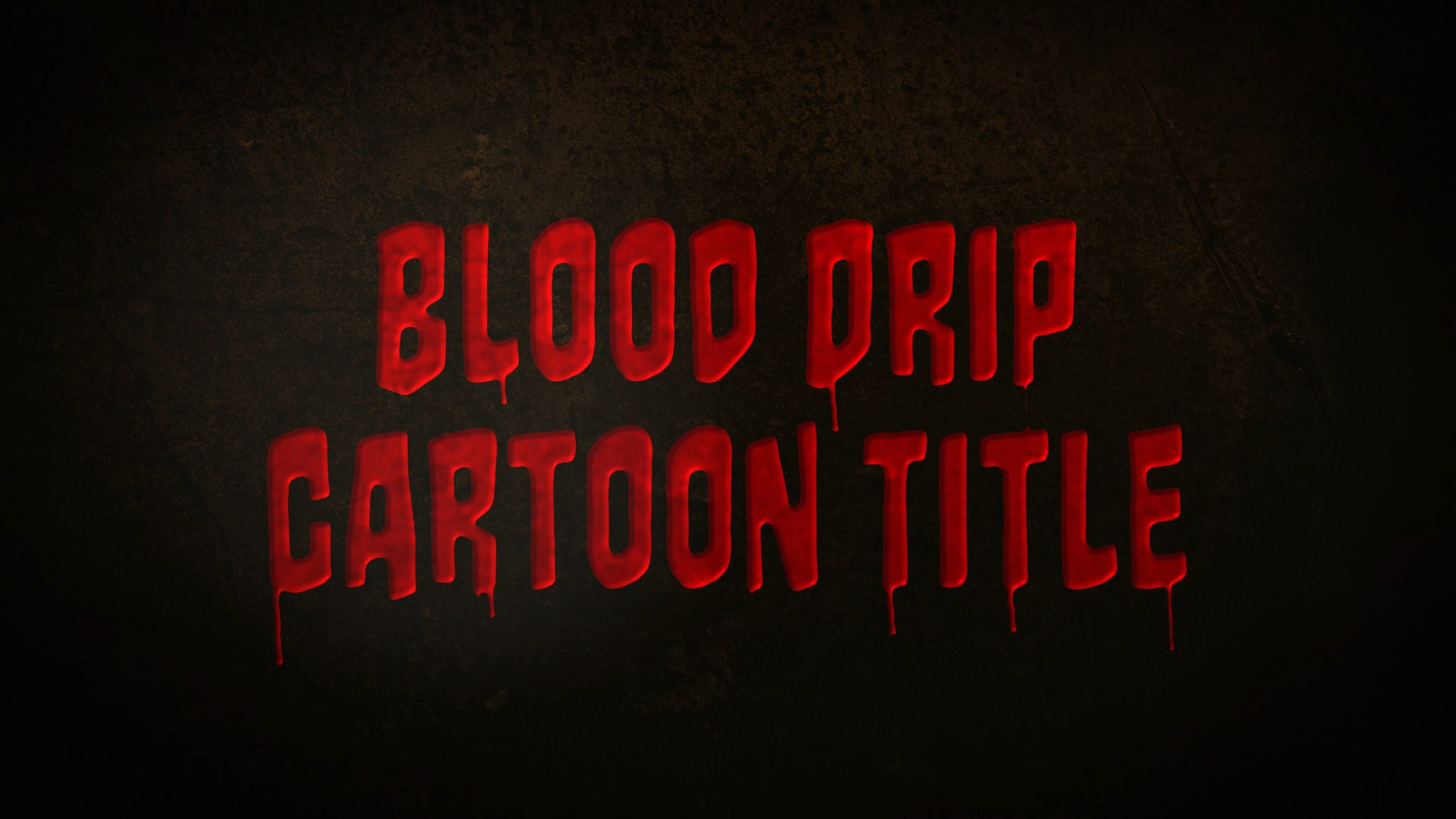 After Effects Template: Cartoon Blood Drip Horror Title Intro – Filmbro