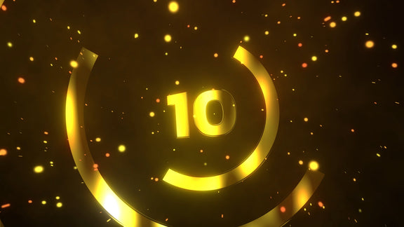 After Effects Template: Golden 10 Seconds Countdown Timer Particles ...