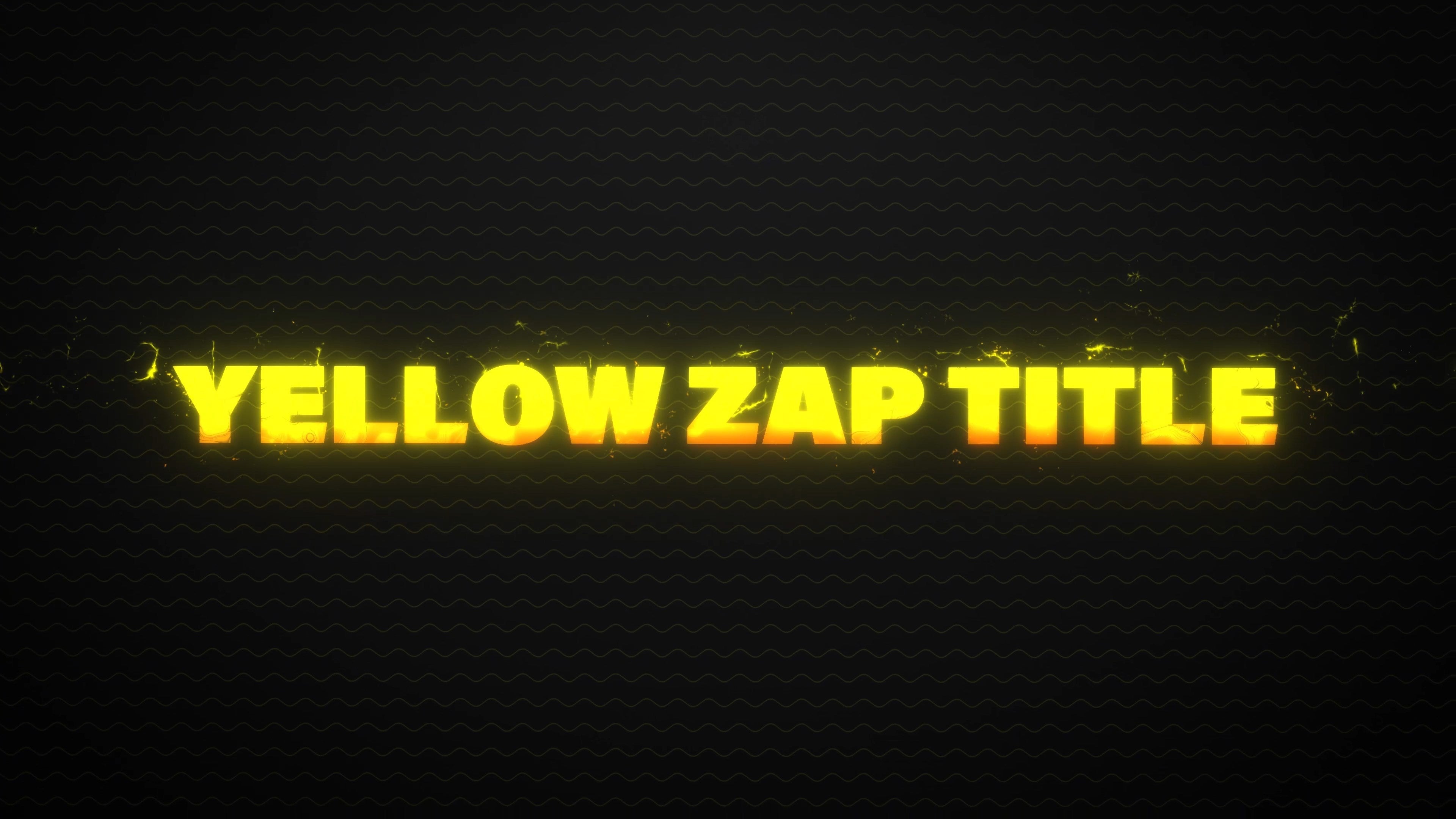 After Effects Template: Yellow Zap Electricity Current Power Title ...