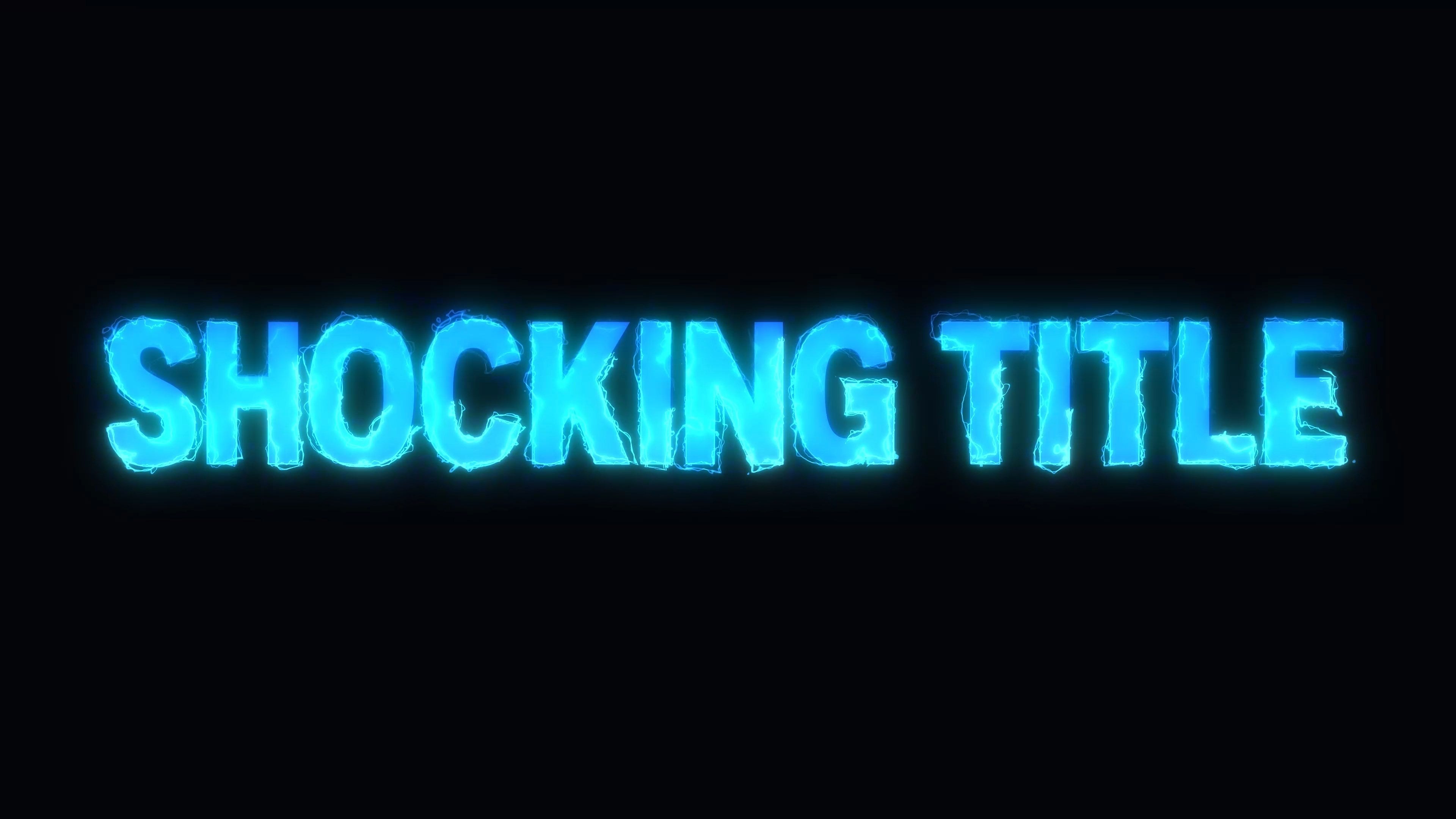 After Effects Template: Lightning Zap Shocking Current Title Intro ...