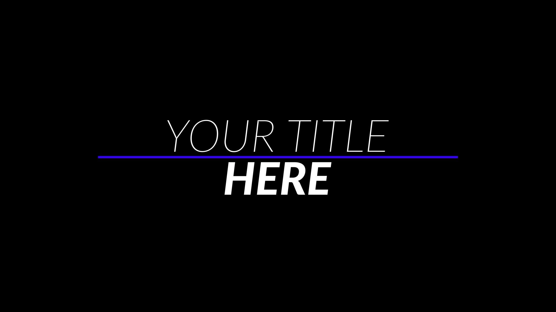 Motion Graphics Template: Clean & Simple Title Intro – Filmbro