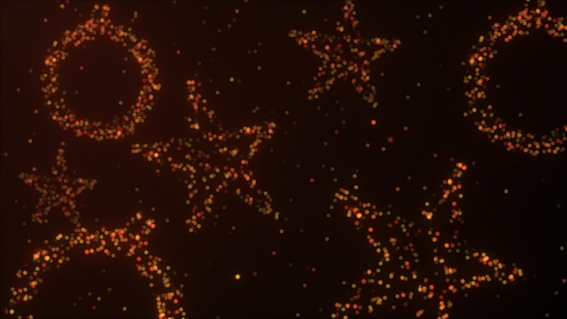 Motion Graphics Template: Floating Stars Christmas Decoration Particles ...
