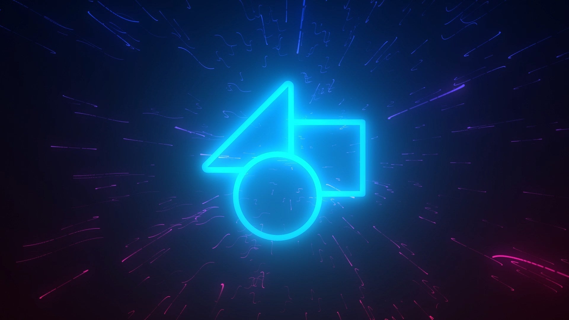 Motion Graphics Template: Glowing Abstract Particles Glow Shiny Text ...