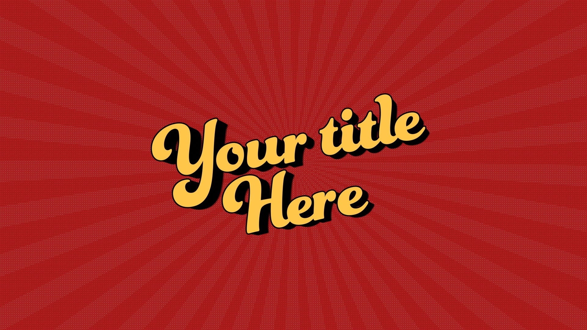 Motion Graphics Template: Vintage Retro Title Intro – Filmbro