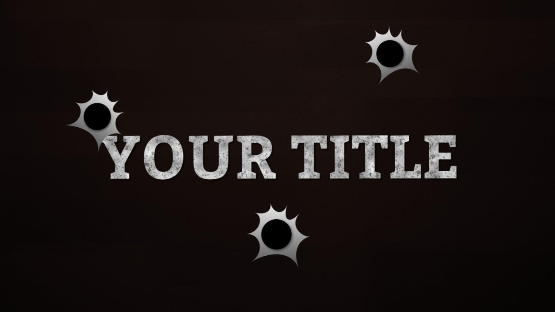 Motion Graphics Template: Western Bullet Hole Gun Shot Cowboy Title ...