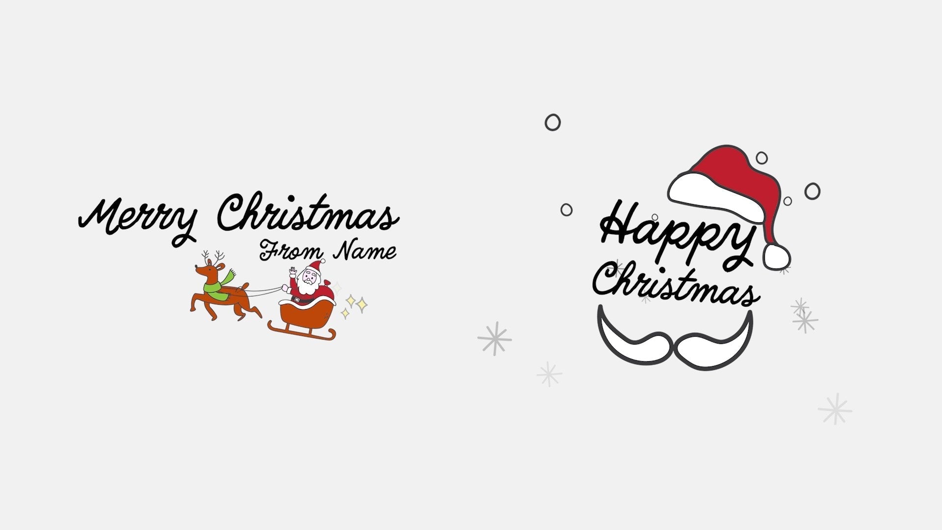 Premiere Pro Template: Christmas Animated Drawing Title Card Duo Pack ...