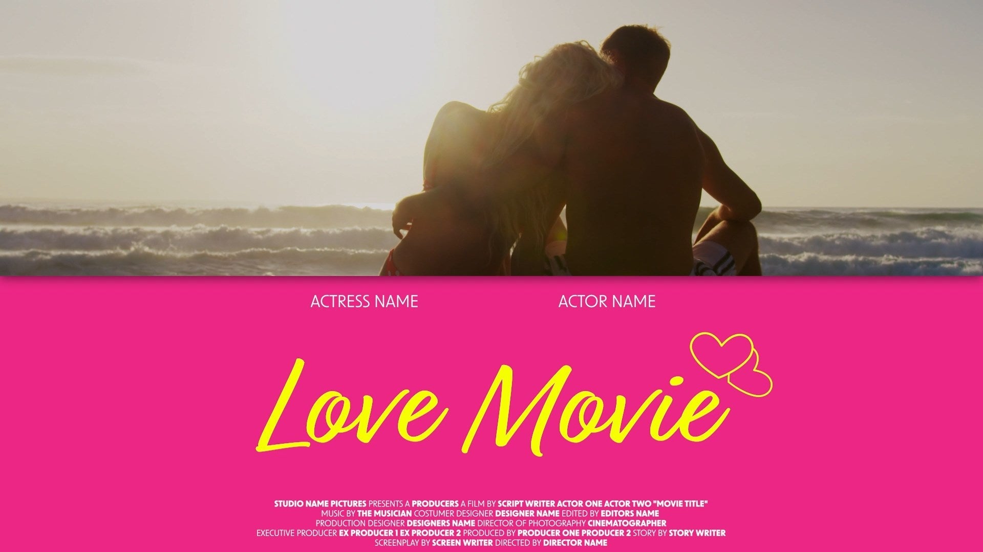Premiere Pro Template: Modern Animated Movie Poster Trailer Promotion ...